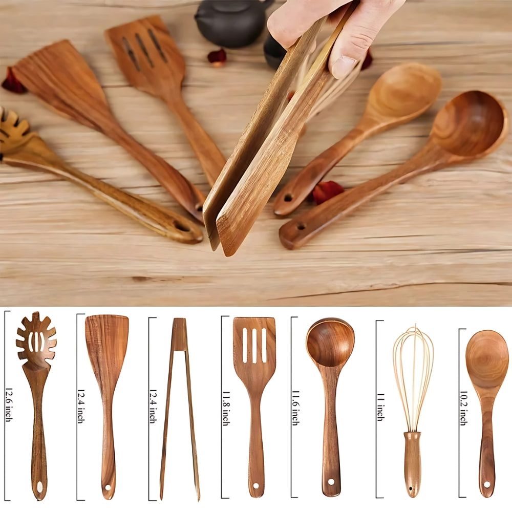 Premium Wooden Cooking Utensils | 7 Sets – Casa & Beyond