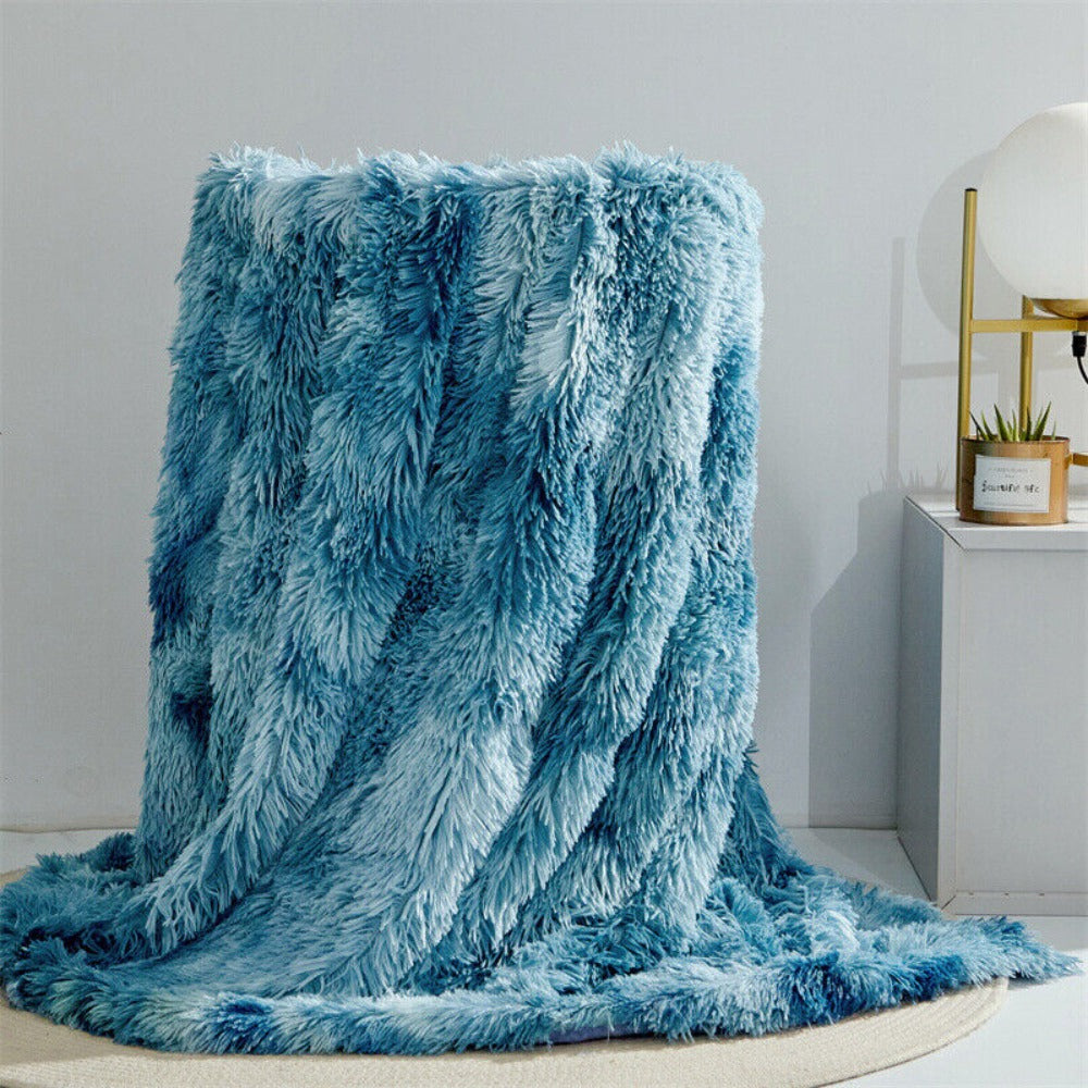 Fuzzy Faux Fur Blanket Throw – Casa & Beyond